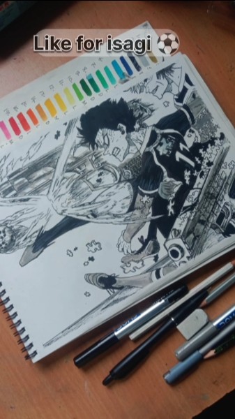 Drawing Isagi two gun volley ⚽🔫 #anime #drawing #art #trending # ...