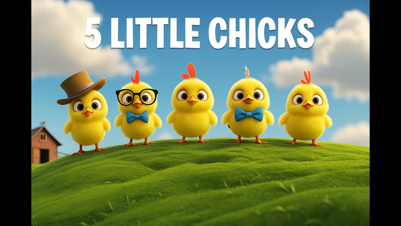 Five Little Chicks (ELOTI TV) Fun Farm Animal Song for Kids & Toddlers ...