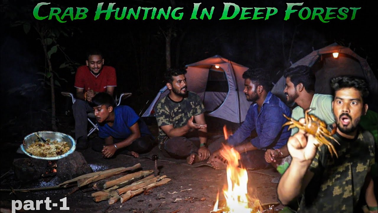 2 Days Overnight Group Camping In Dangerous Forest | Giant Mud Crab ...