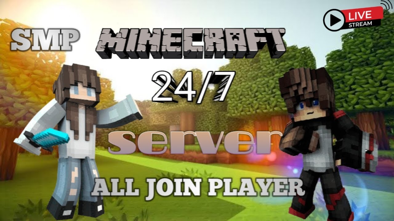 Minecraft SMP Live || Public SMP 24/7 Online Java Bedrock Player Join # ...