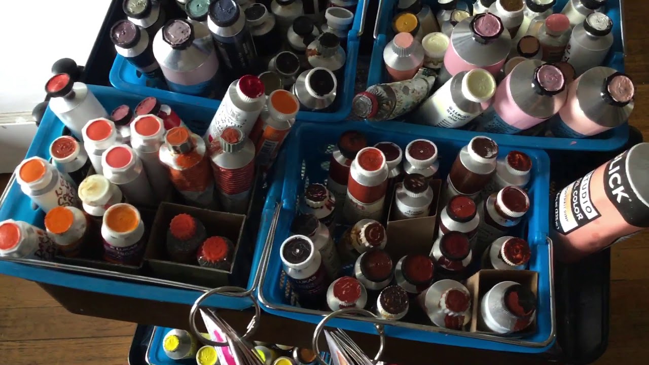 Oil paint collection and the best way to organize them for easy access ...