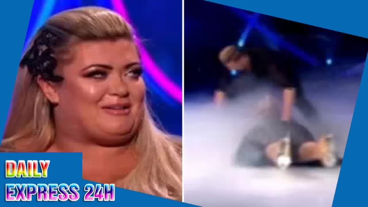 Gemma Collins in TEARS as she falls over on Dancing on Ice - YouTube