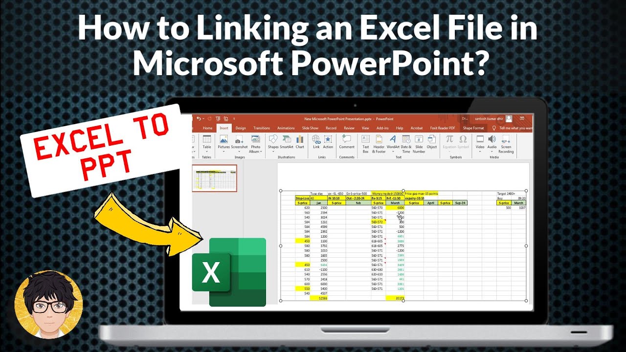 How to Linking an Excel File in Microsoft PowerPoint? Excel to PPT ...
