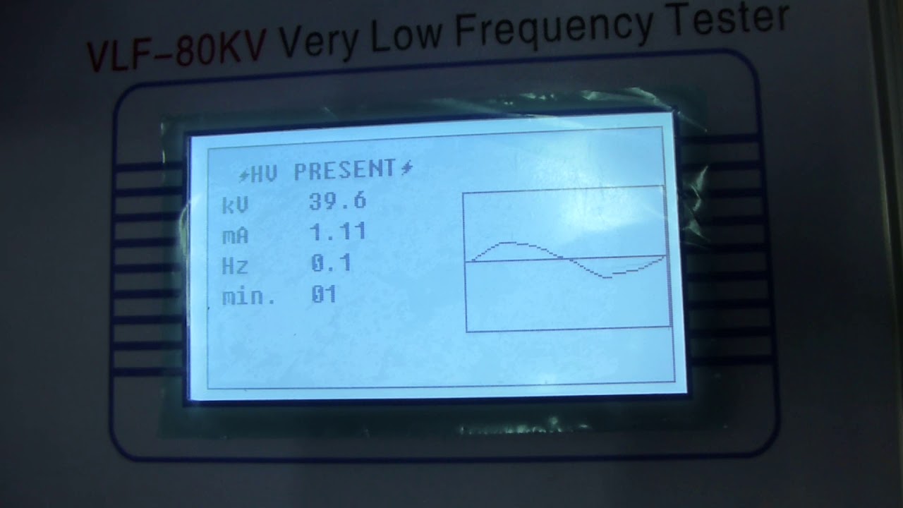 Very Low Frequency Tester VLF- 80kv operation video - YouTube