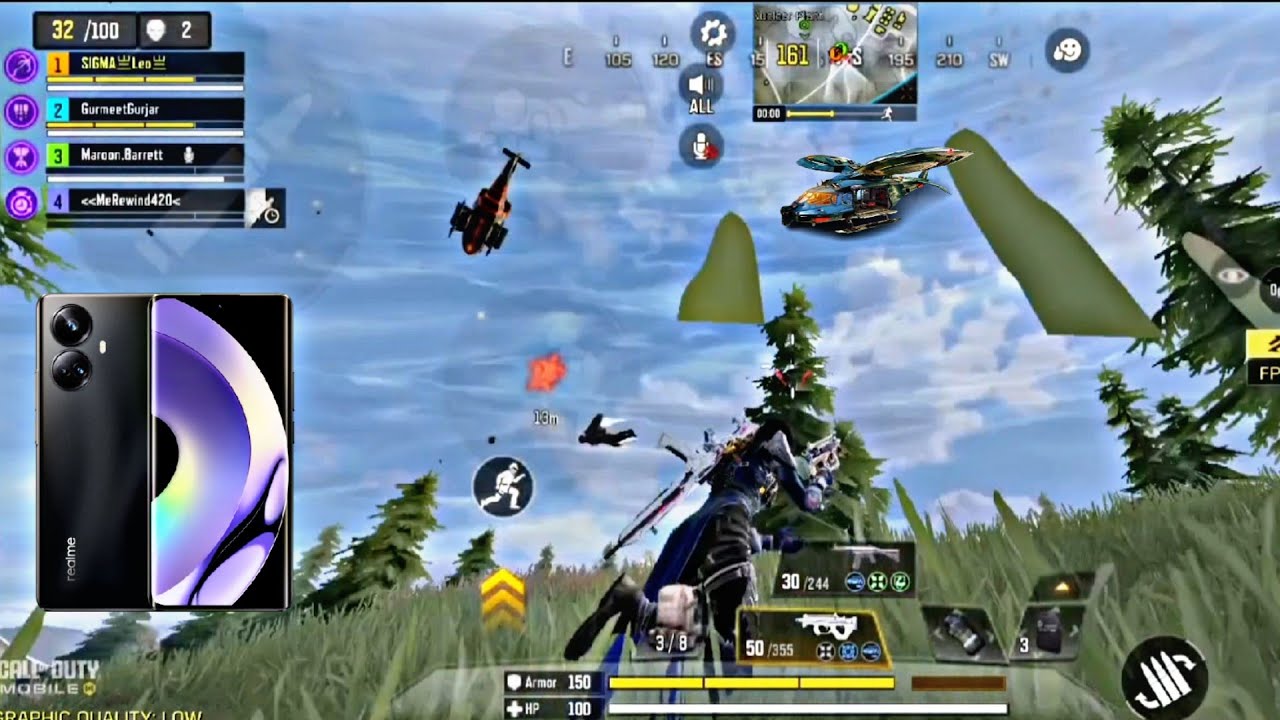cod mobile intense fight scene || Realme 10 pro plus || Five fingers ...
