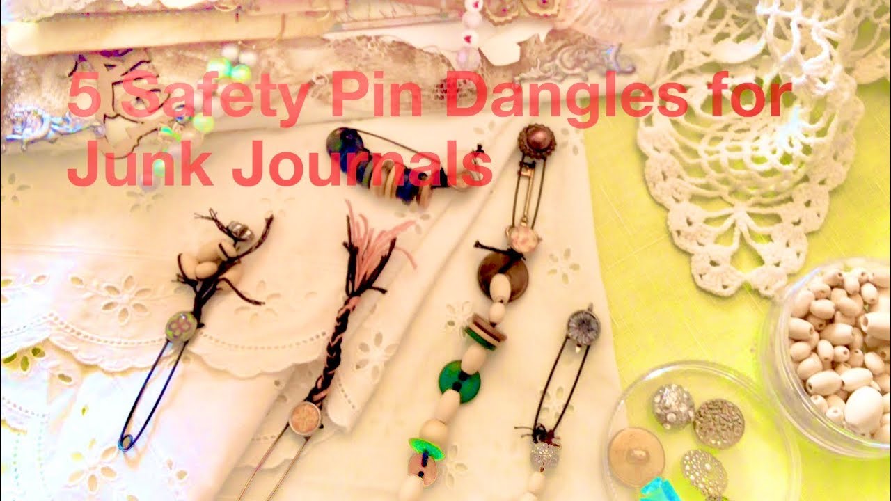 5 EASY SAFETY PIN DANGLES TUTORIAL | & SURPRISE GIFT| WOW! COME CRAFT ...
