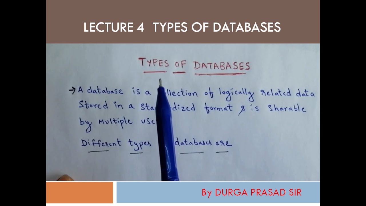 TYPES OF DATABASES / DATABASE TYPES / DBMS BASICS - YouTube
