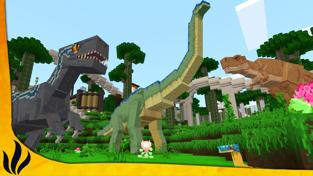 PREMIER ENCLOS, T-REX, SPINO & CARNO HYBRIDES ! (Minecraft: Jurassic ...