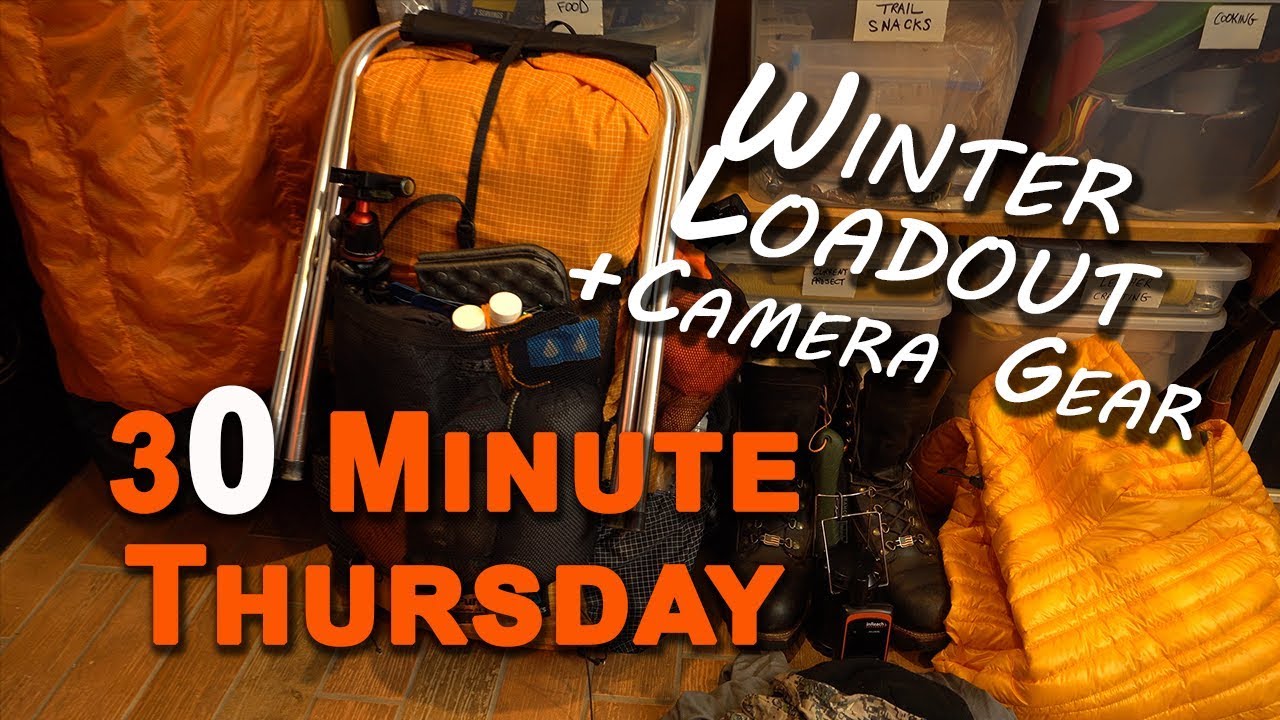 3 Minute Thursday - Winter Loadout for hammocking and camera gear - YouTube