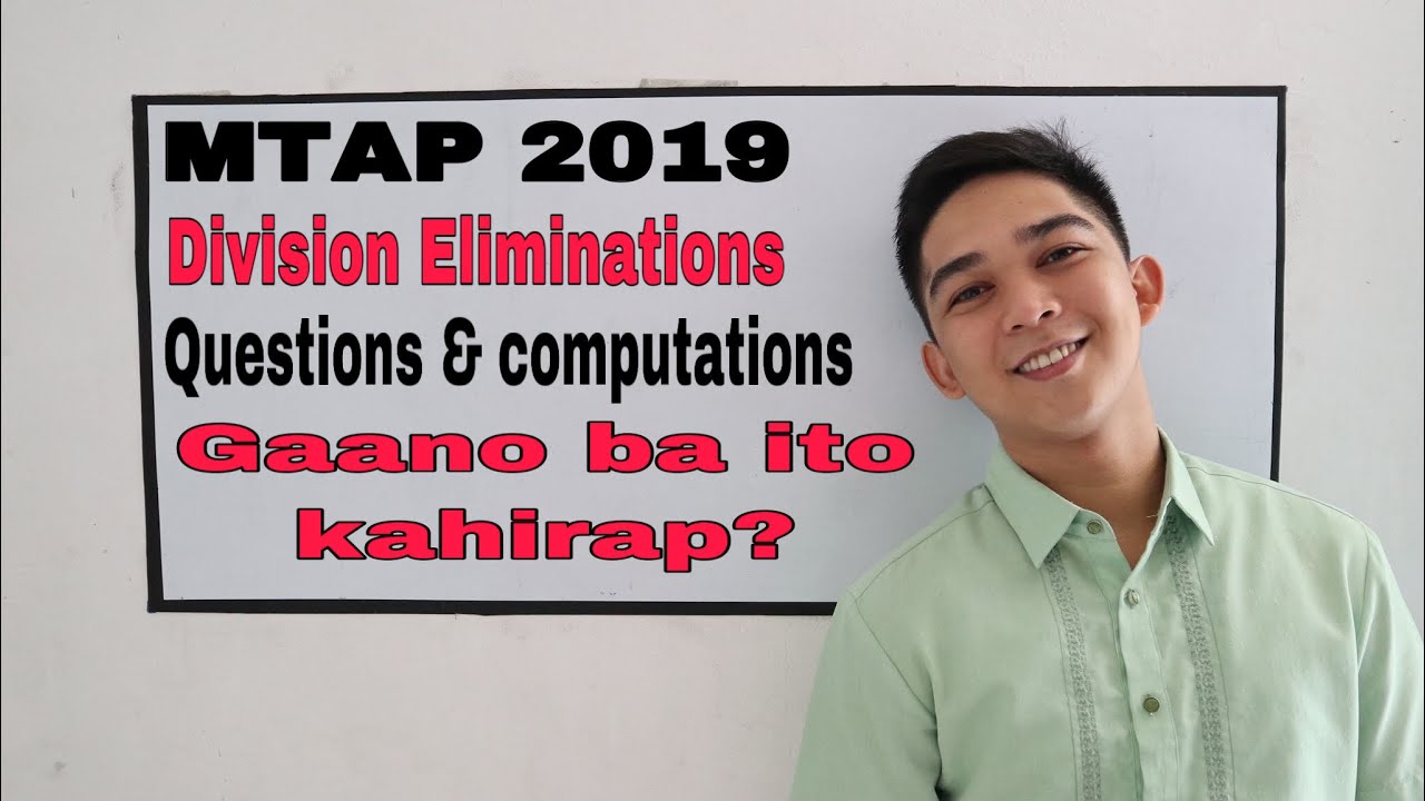 MTAP - Division Elimination 2019 ( Grade 8 ) I Señor Pablo TV - YouTube