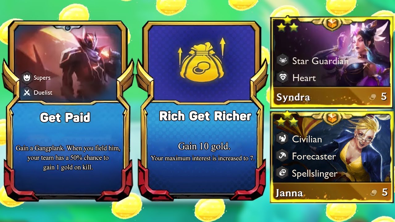 "Get Paid" Gang Plank + Rich Get Richer = Free 3 Star 5-Cost | TFT SET ...