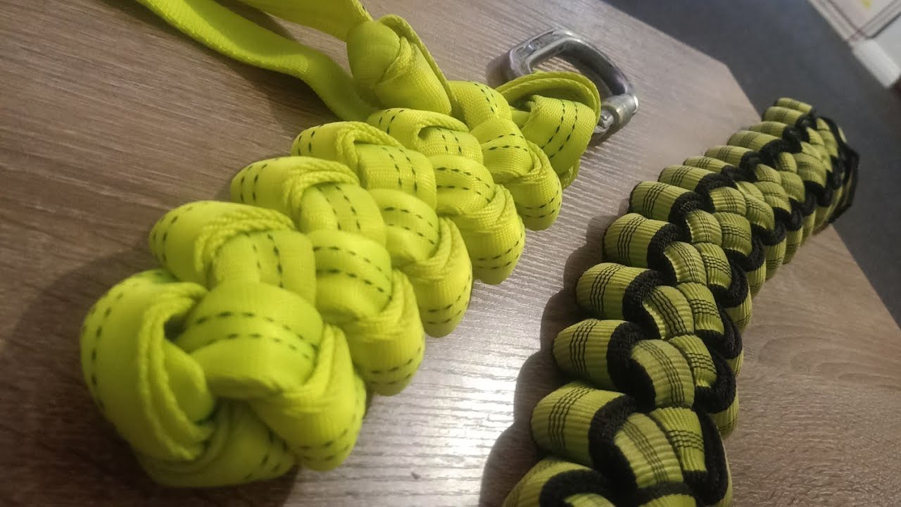 Store your webbing to harness like a boss. it's the lobster weave ...