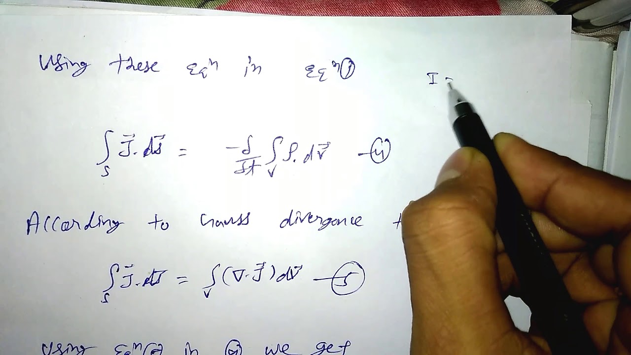 Conservation of Charge and continuity Equation - YouTube