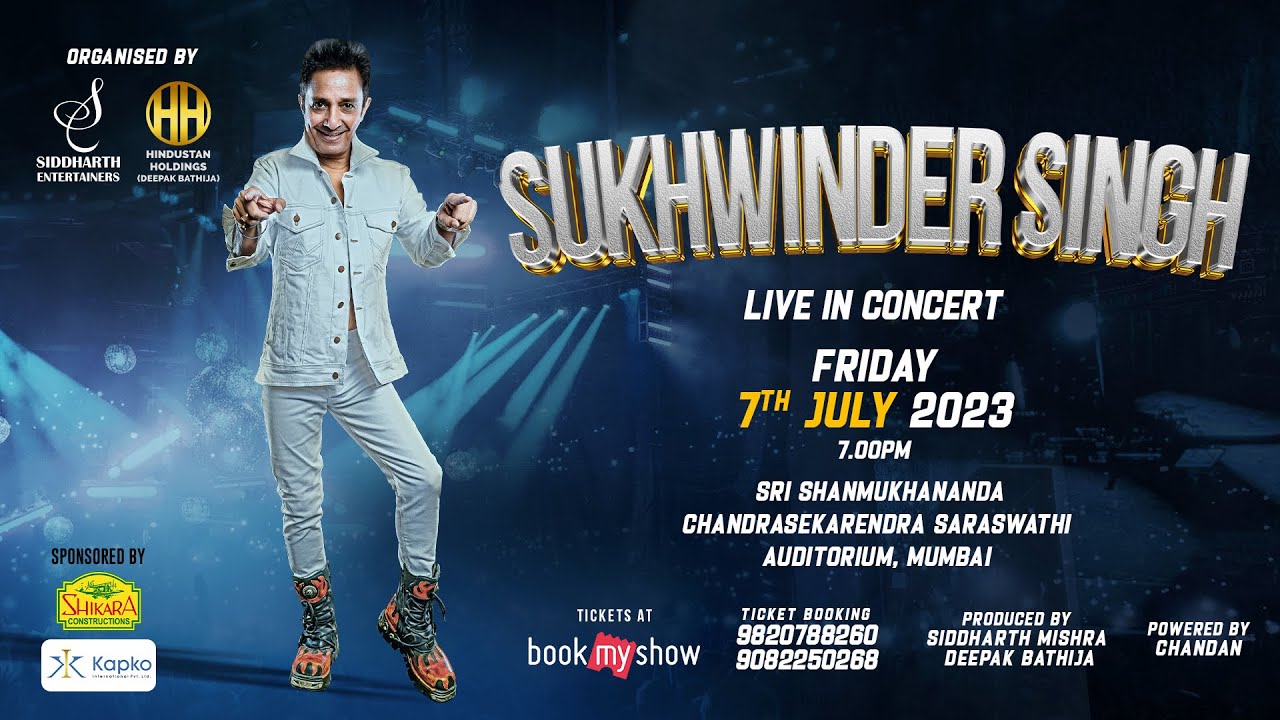 TEASER 1 | SUKHWINDER SINGH | LIVE IN CONCERT | MUMBAI | SIDDHARTH ...