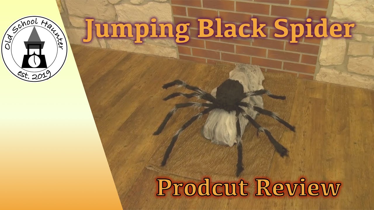 Animated Jumping Black Spider - Coole Halloween Decoration [Animatronic ...