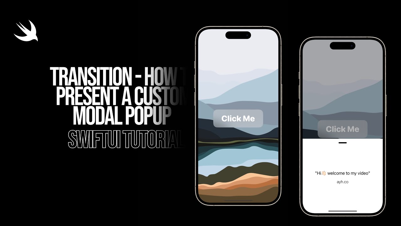 SwiftUI Modal Transition How To Present A Custom Modal Popup SwiftUI Tutorial YouTube SwiftUI Modal Transition How To Present A Custom Modal Popup SwiftUI Tutorial YouTube