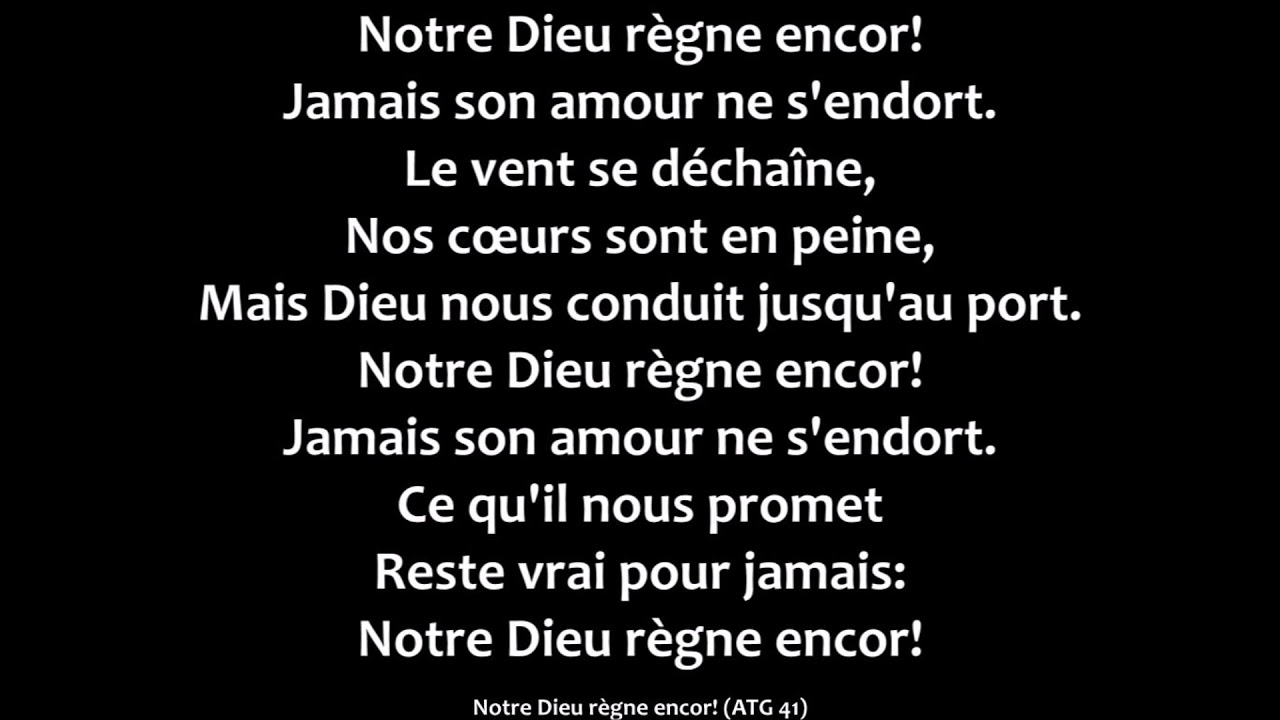 Notre Dieu règne encore - YouTube