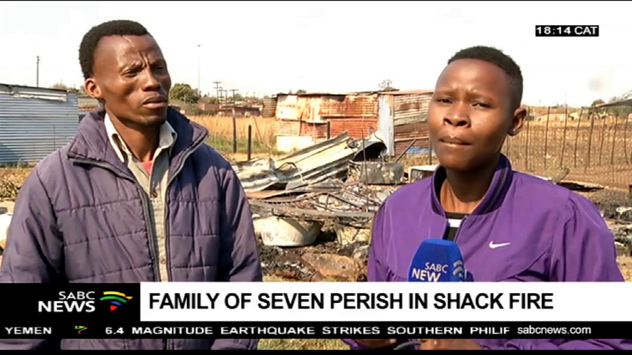 Family of 7 perish in shack fire - YouTube