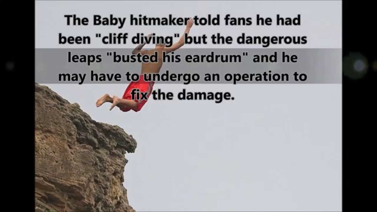 justin bieber suffers cliff diving injury needs surgery - YouTube
