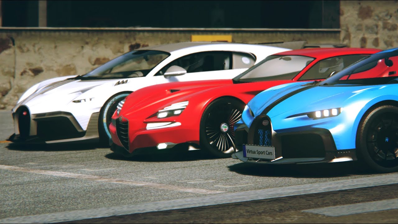 Alfa Romeo Montreal GT Concetp 2019 vs Bugatti Divo vs Bugatti Chiron ...