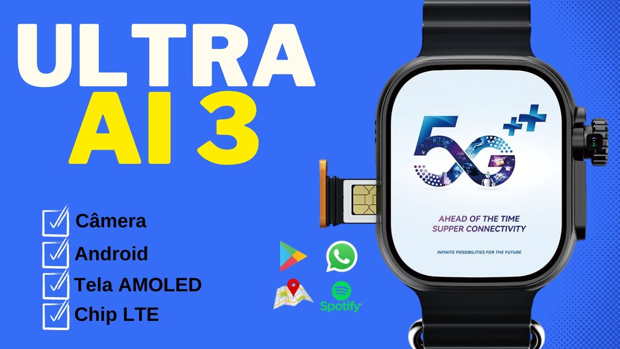 Microwear ULTRA AI 3 5G | ANDROID, GPS, 5G, SPOTIFY e WHATSAPP! Mas ...