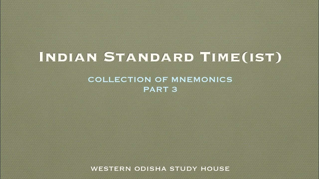 Indian Standard Time // Collection of Mnemonics Part-2// WOSH - YouTube