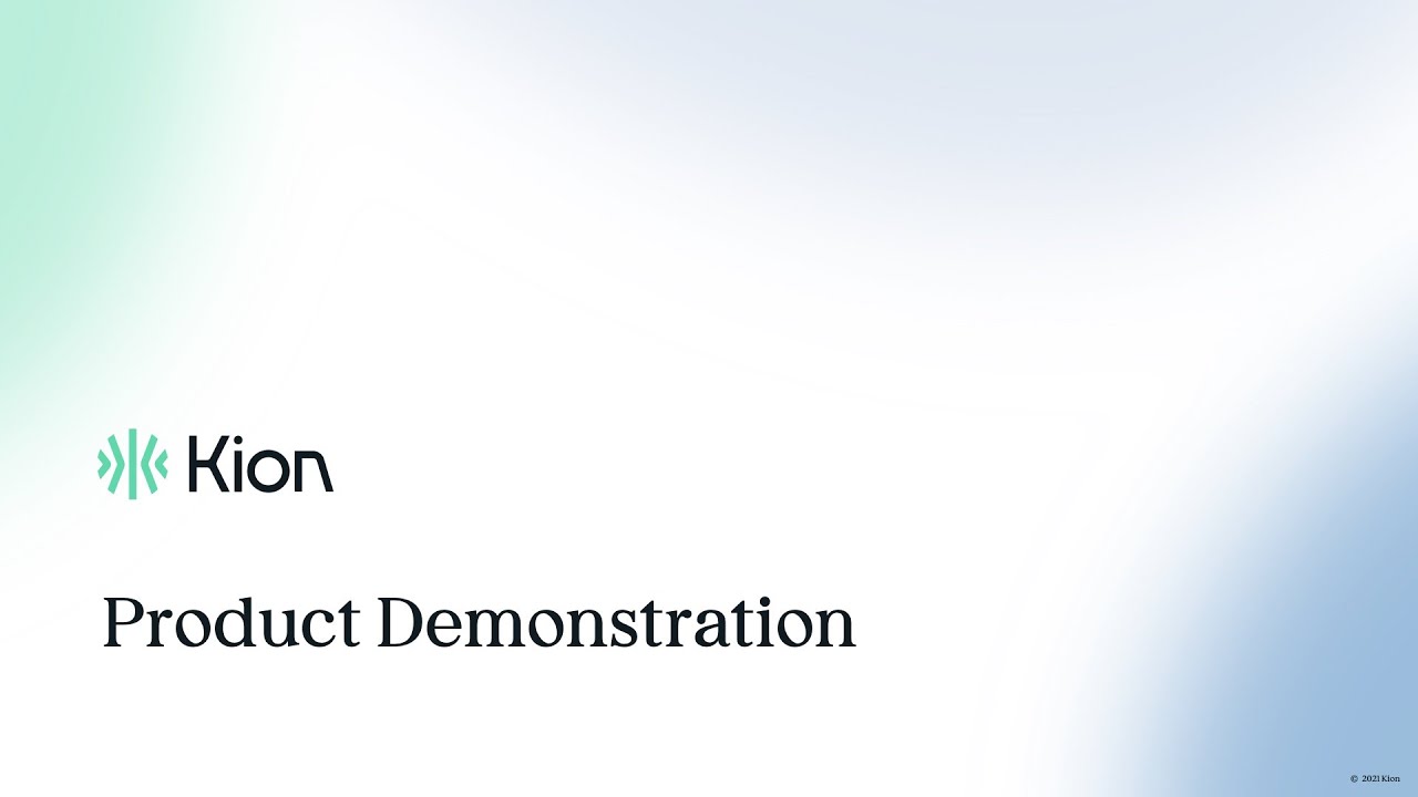 Kion - Product Demonstration - YouTube