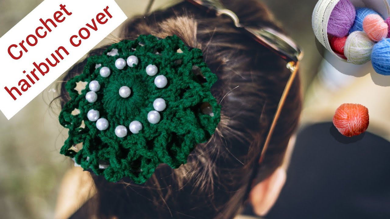 How to make Crochet Hairbun Cover/ DIY/Hair Accessories - YouTube
