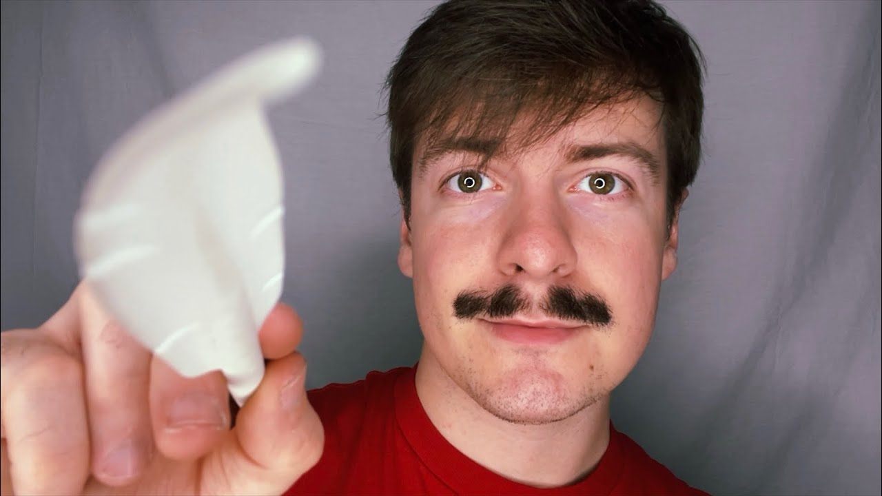 [ASMR] Brushing Your Face with A Silicone Feather Pen | Face Brushing ...