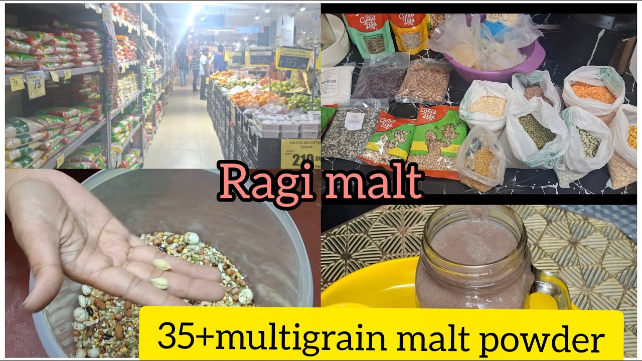 Ragi Malt Powder || Home made protein powder || 30+ multigrain ragi ...