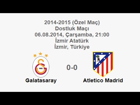 Galatasaray 0-0 Atletico Madrid 06.08.2014 - Soma Disaster Charity Match