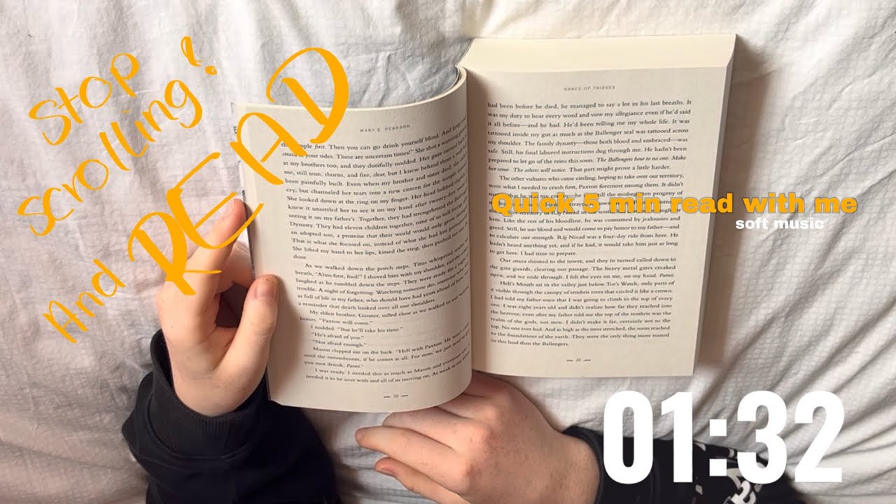 Quick 5 min read with me to stop scrolling| soft music - YouTube