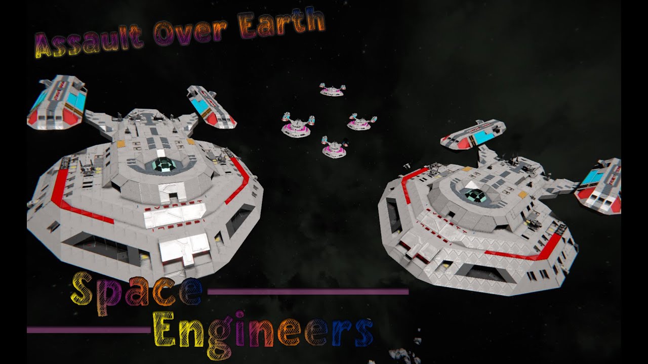 Space Engineers - Berg Assault Over Earth - YouTube