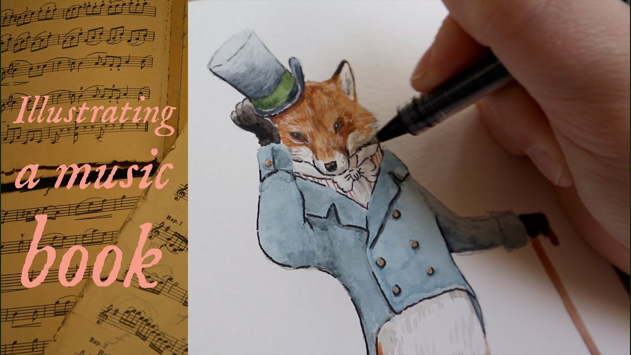 NEW SERIES ~ Illustrating a music book - YouTube