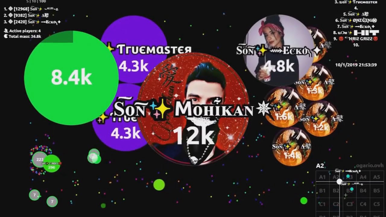 Agar.io Son clan is back!#3 - YouTube