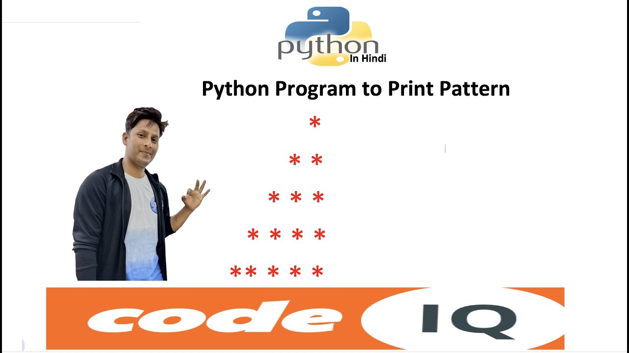 Pattern 3 Python For Beginners In Hindi Codeiq Gautam Sir Python Programming Youtube