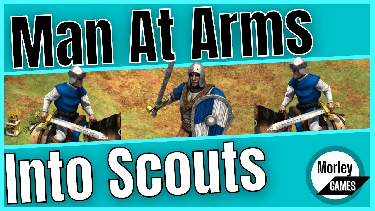 AOE2 Man At Arms Rush into Scouts Build Order - YouTube