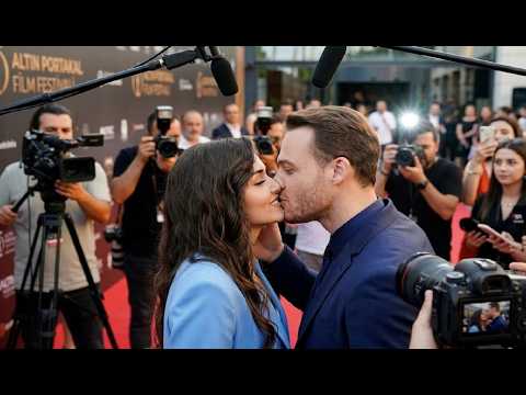What was Hande Erçel trying to prove by kissing Kerem Bursin in front of the journalists