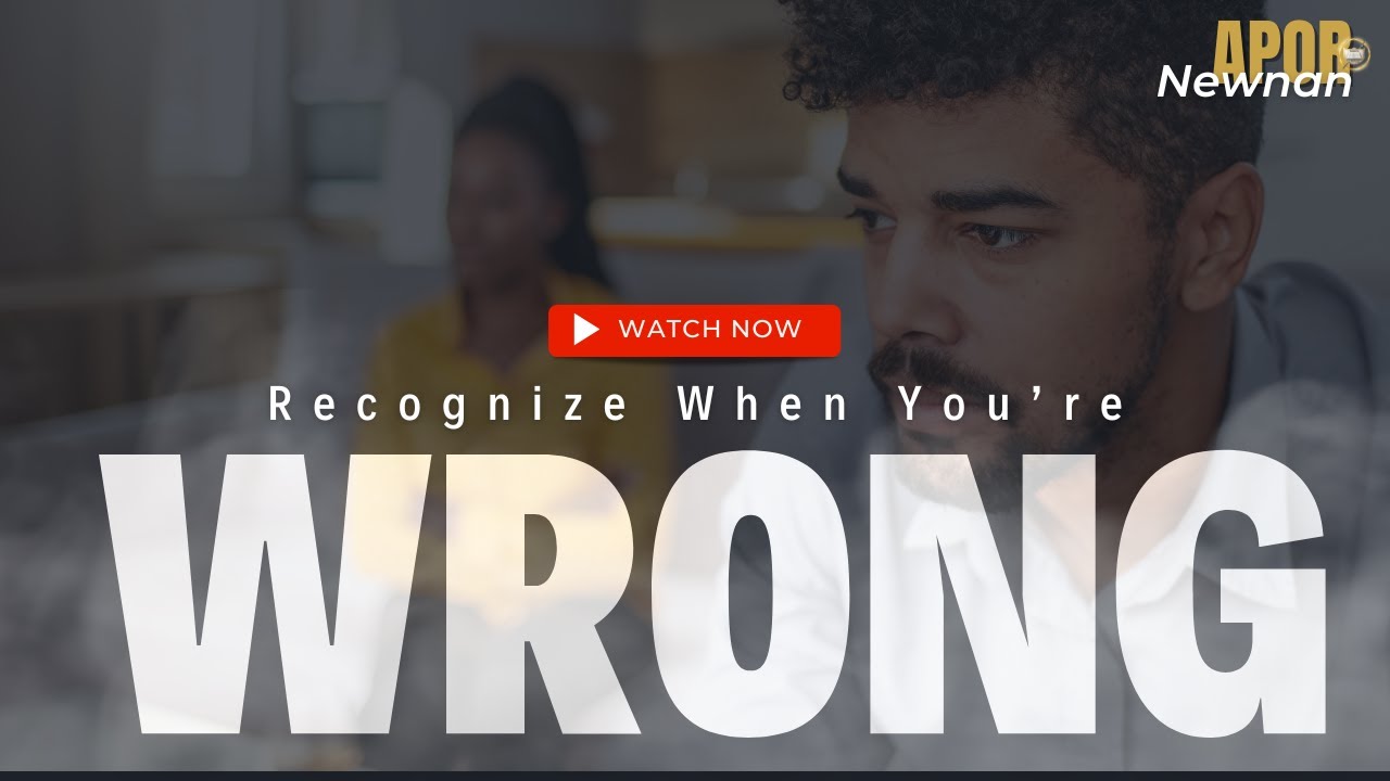 Recognize When You’re Wrong - YouTube