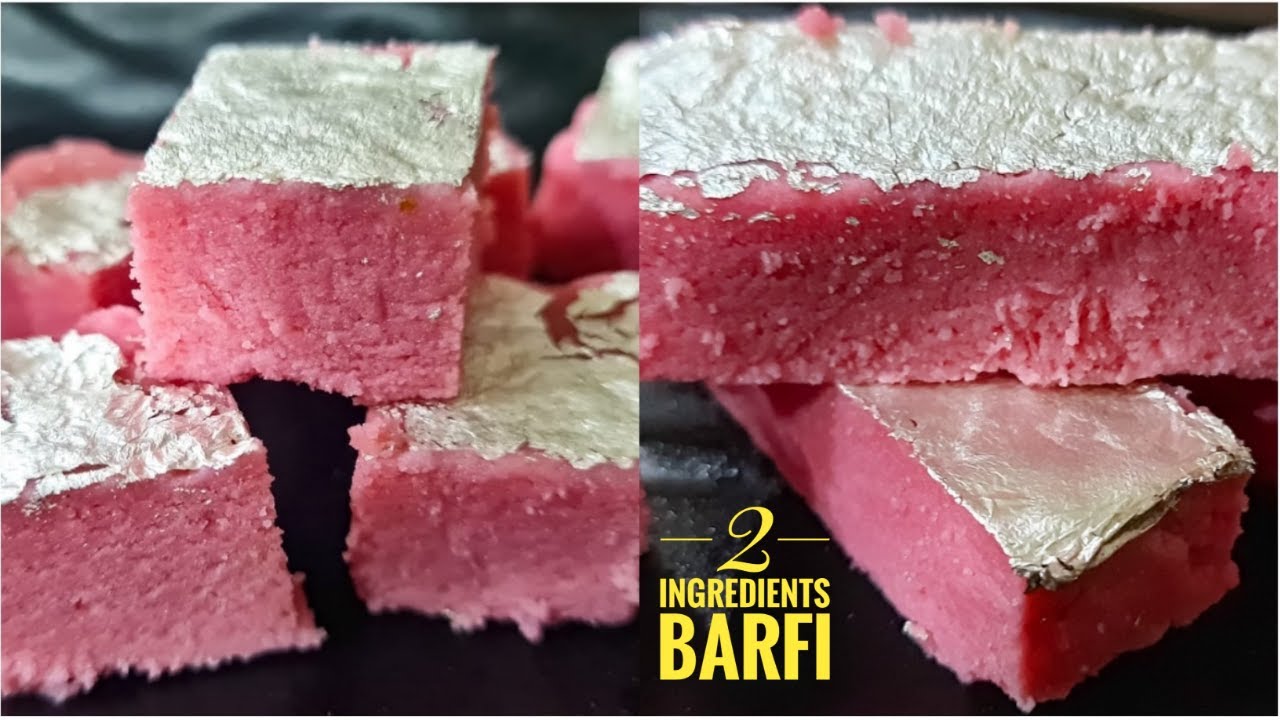 2 Ingredients Barfi | Instant Rose Burfi Recipe | Barfi Recipe | Diwali ...