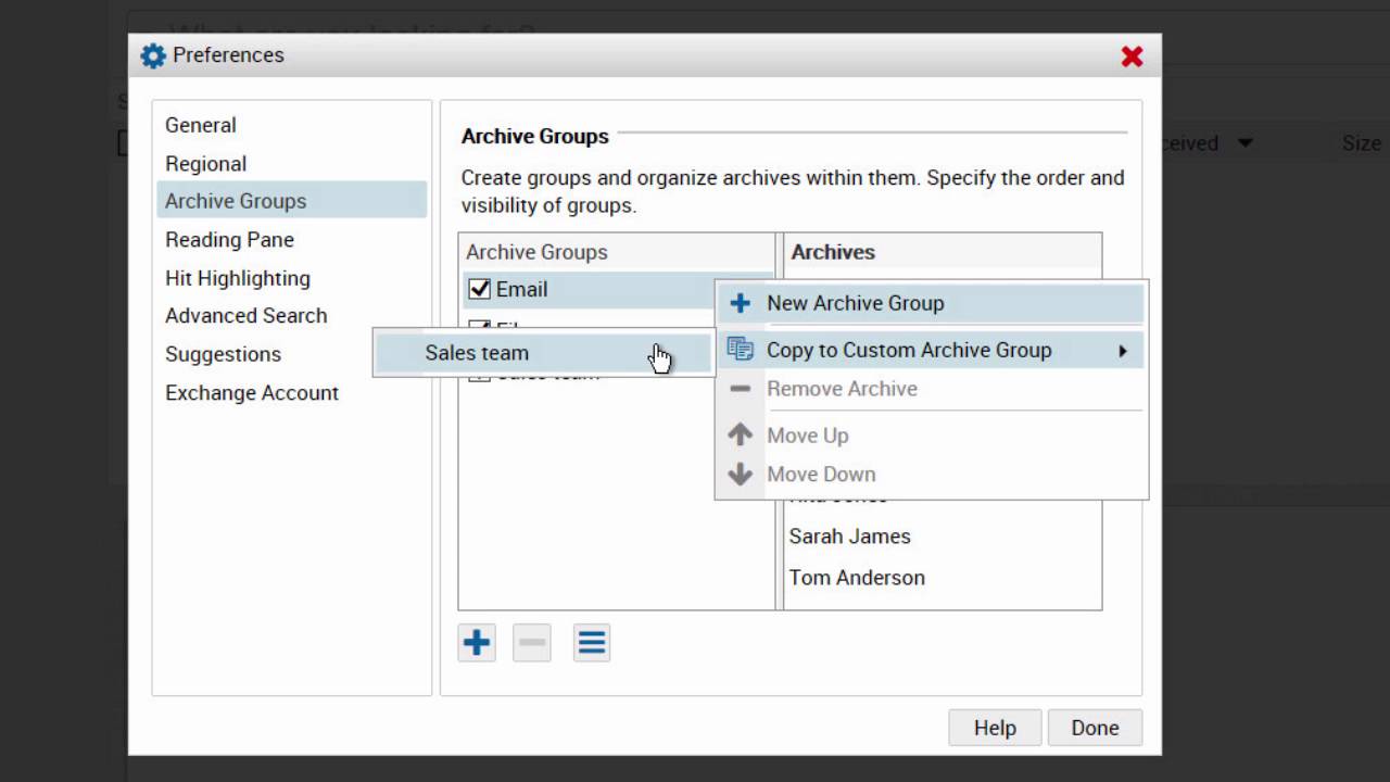 Configuring and using archive groups - YouTube