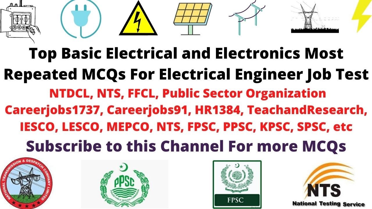 Top Basic Electrical and Electronics Most Repeated MCQs for Job Test ...