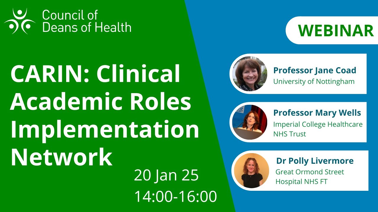 Webinar: Clinical Academic Roles Implementation Network (CARIN) - YouTube