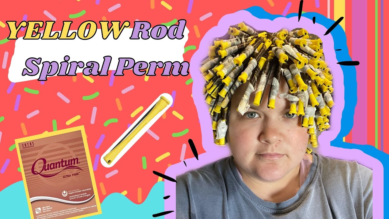 Yellow Rod Spiral Perm - YouTube