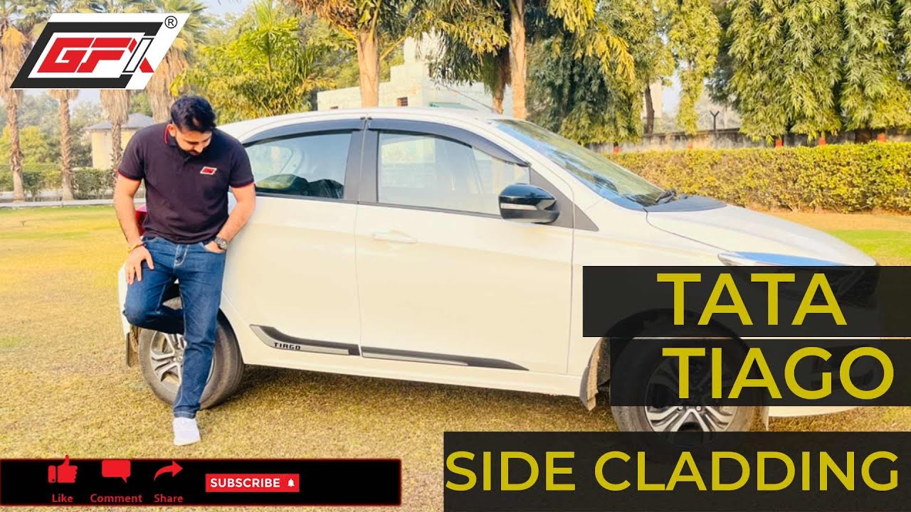 Tata Tiago's new side cladding from GFX is here! A classy and powerful ...