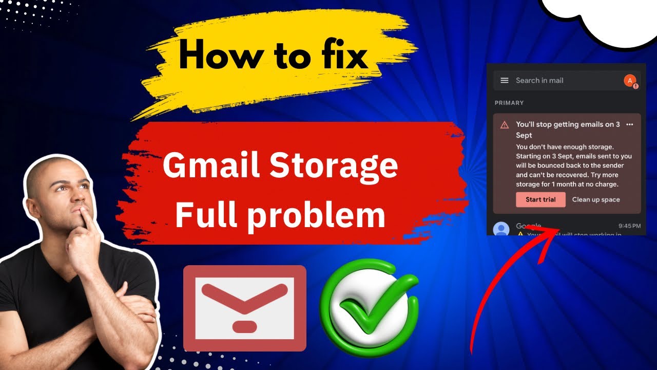 How to clean Gmail storage full | Gmail storage full problem solve ...