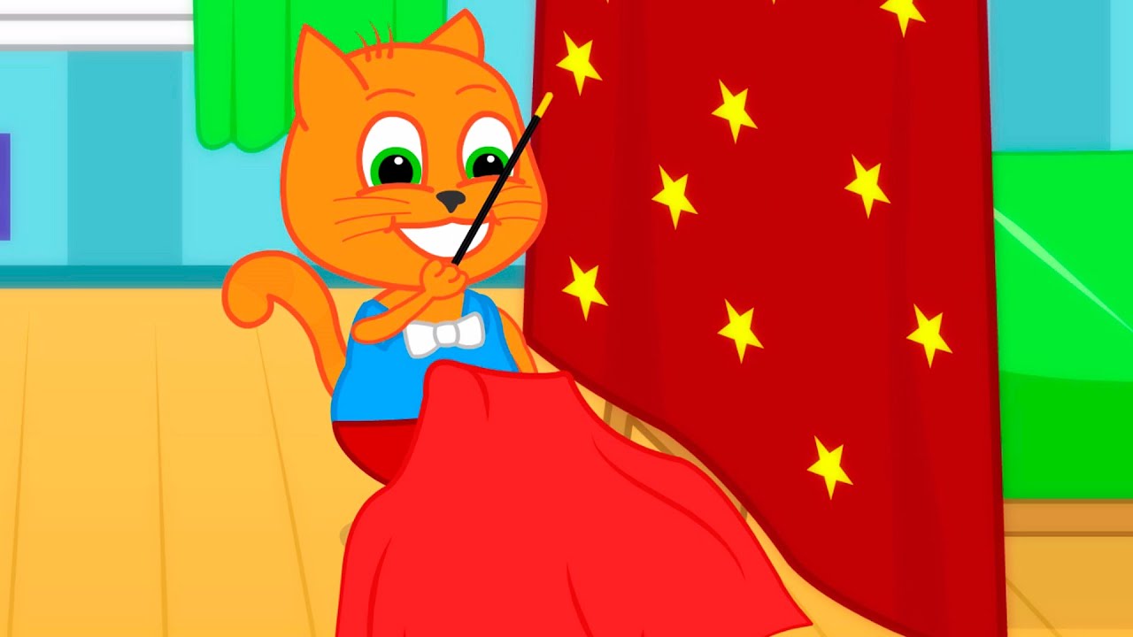 Cats Family in English - Magic Robe Cartoon for Kids - YouTube
