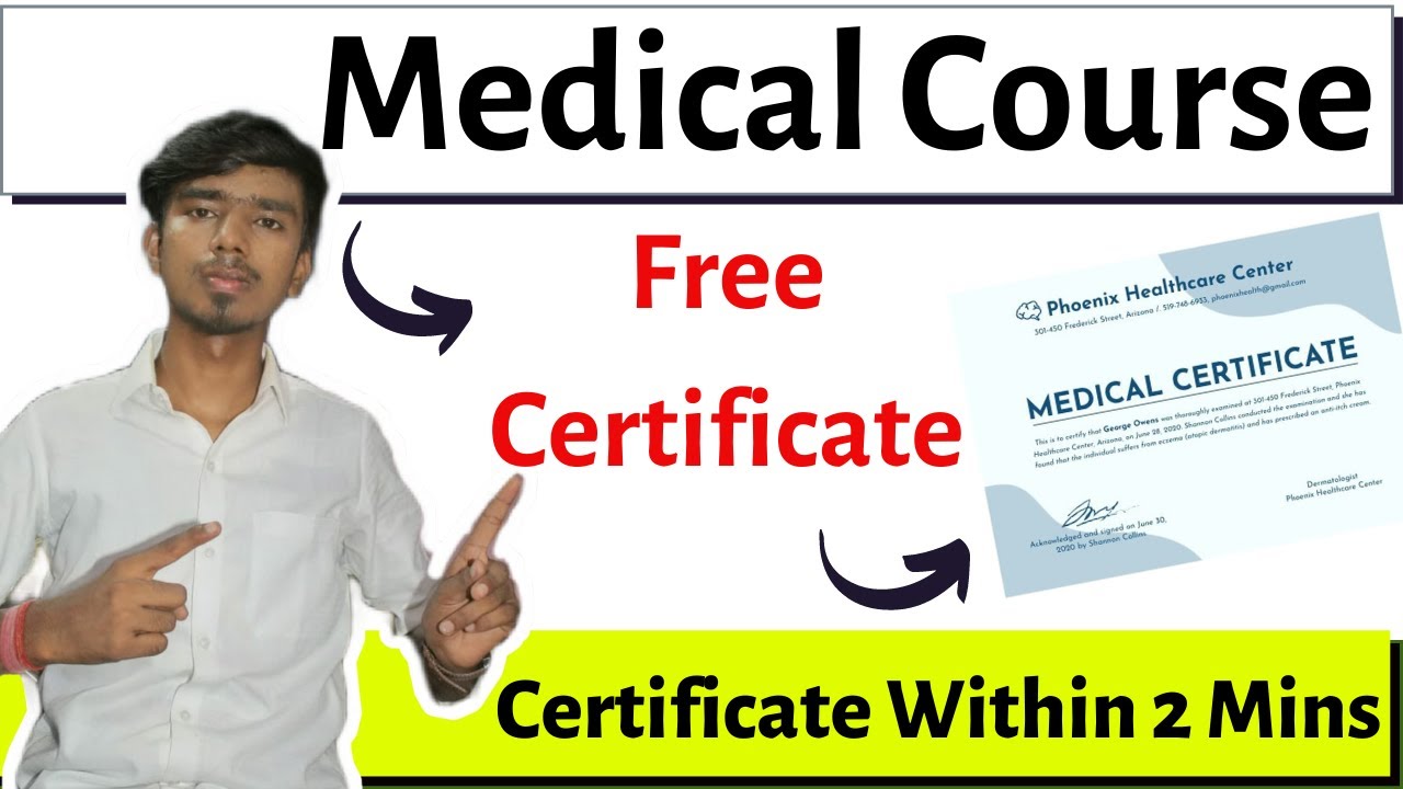 Medical Course Certificate | Medical Certificate | Free Certificate ...