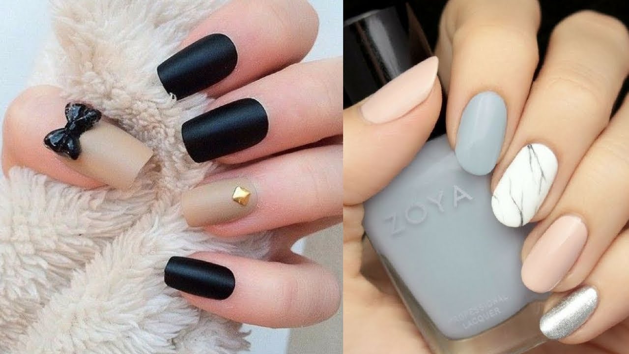 Floral and creative Nail polish design #7 - YouTube