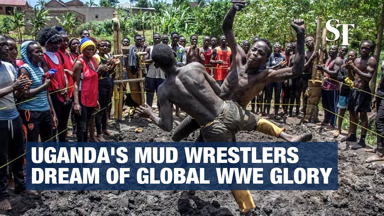 Uganda's mud wrestlers dream of global WWE glory - YouTube